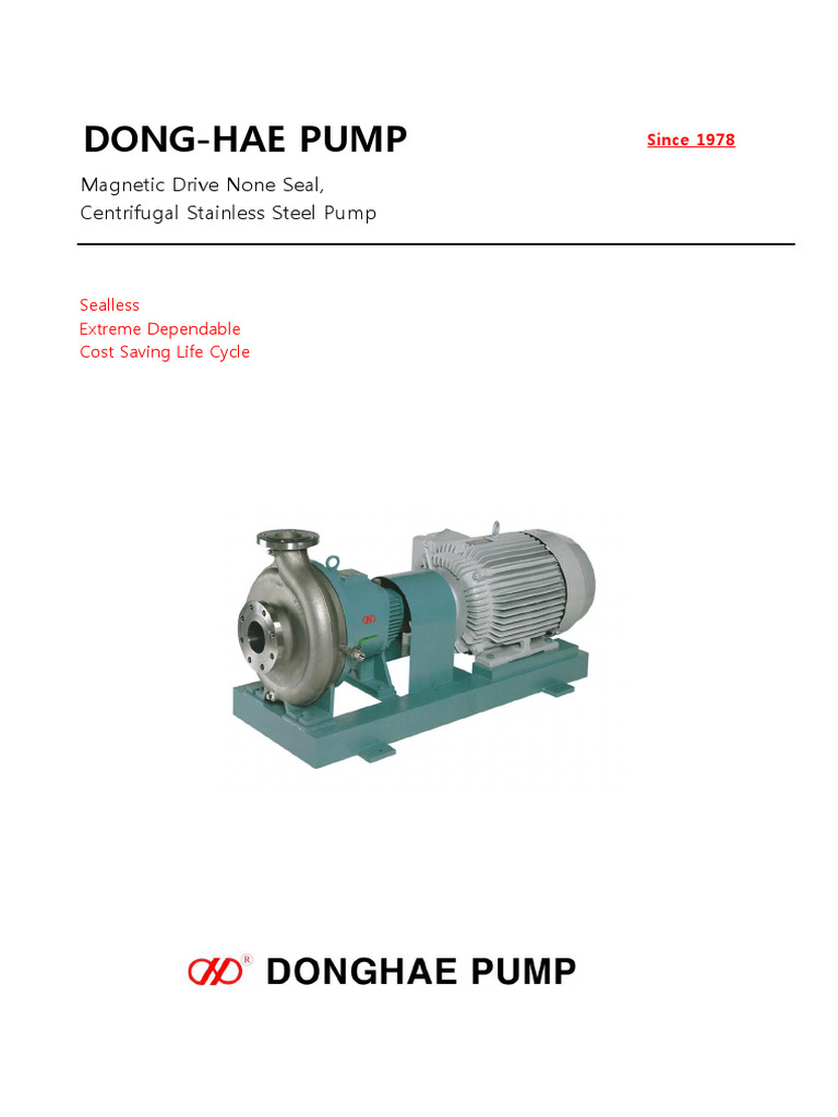 Magnetic Centrifugal Pump | PDF | Pump | Bearing (Mechanical)