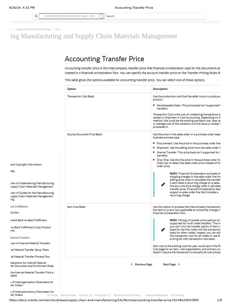 Accounting Transfer Pricing Guide | PDF | Prices | Option (Finance)