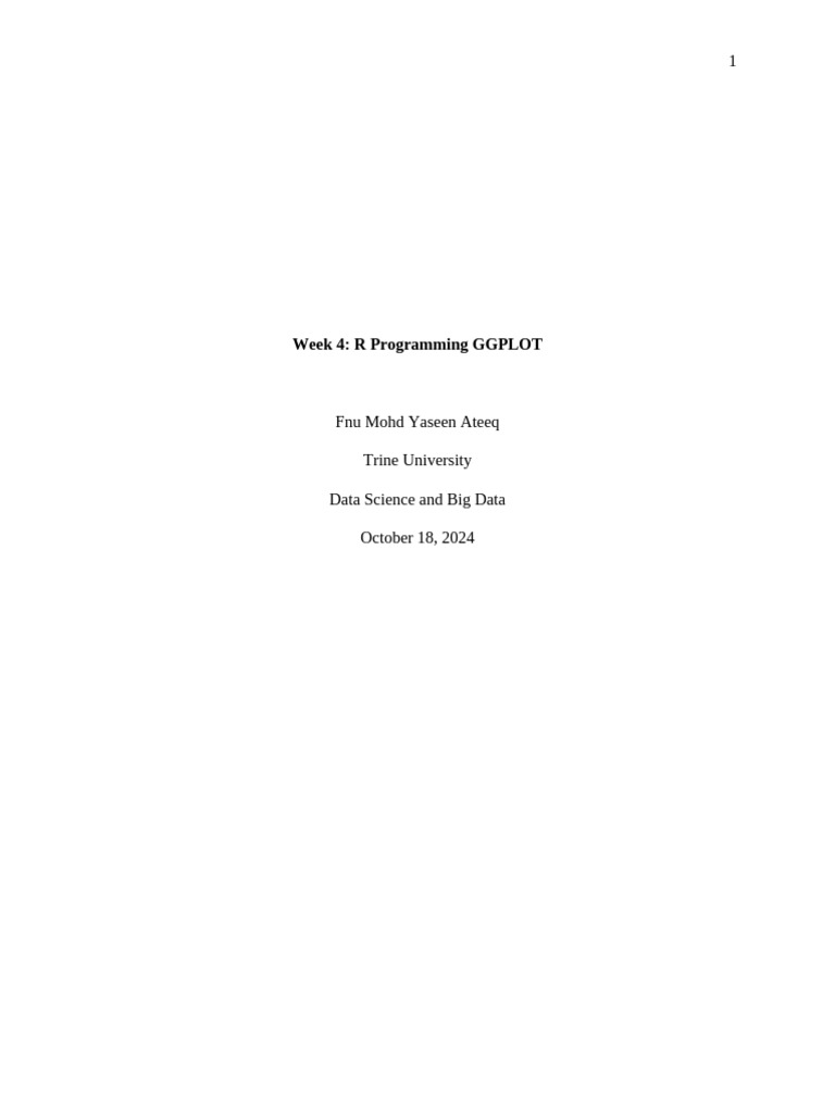 Week 4 R Programming GGPLOT | PDF