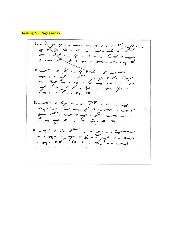 Araling-6-10-Steno_Pagsasanay | PDF