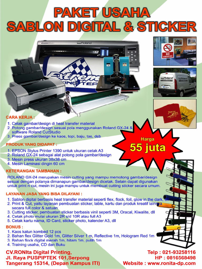 Brosur Paket Mesin Sablon | PDF