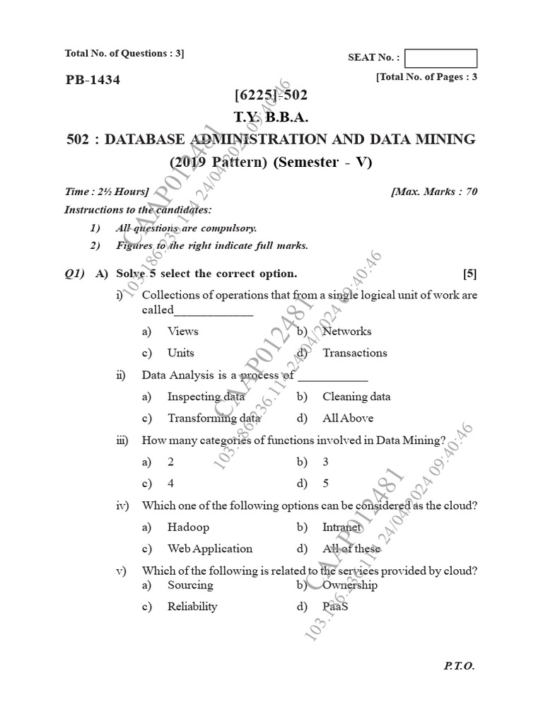 Database Pdf Databases Data Management
