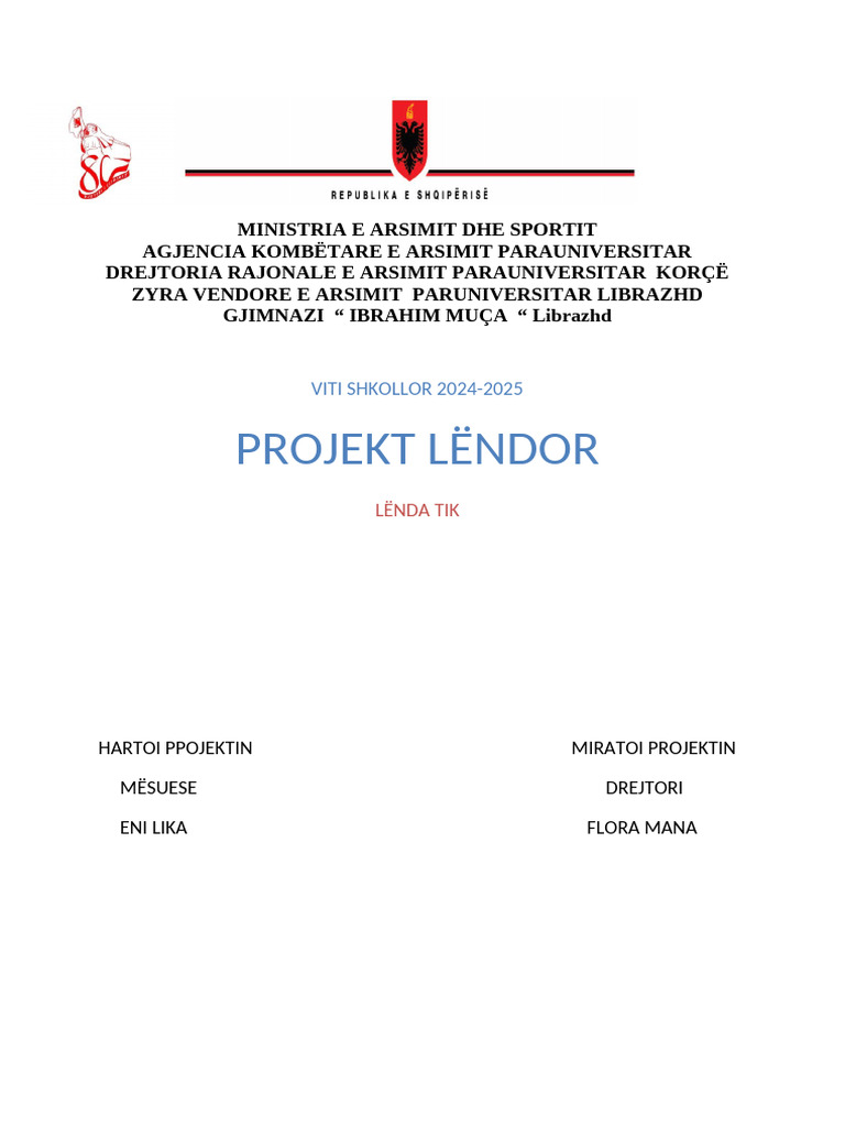 Projekt Gjimnaz | PDF
