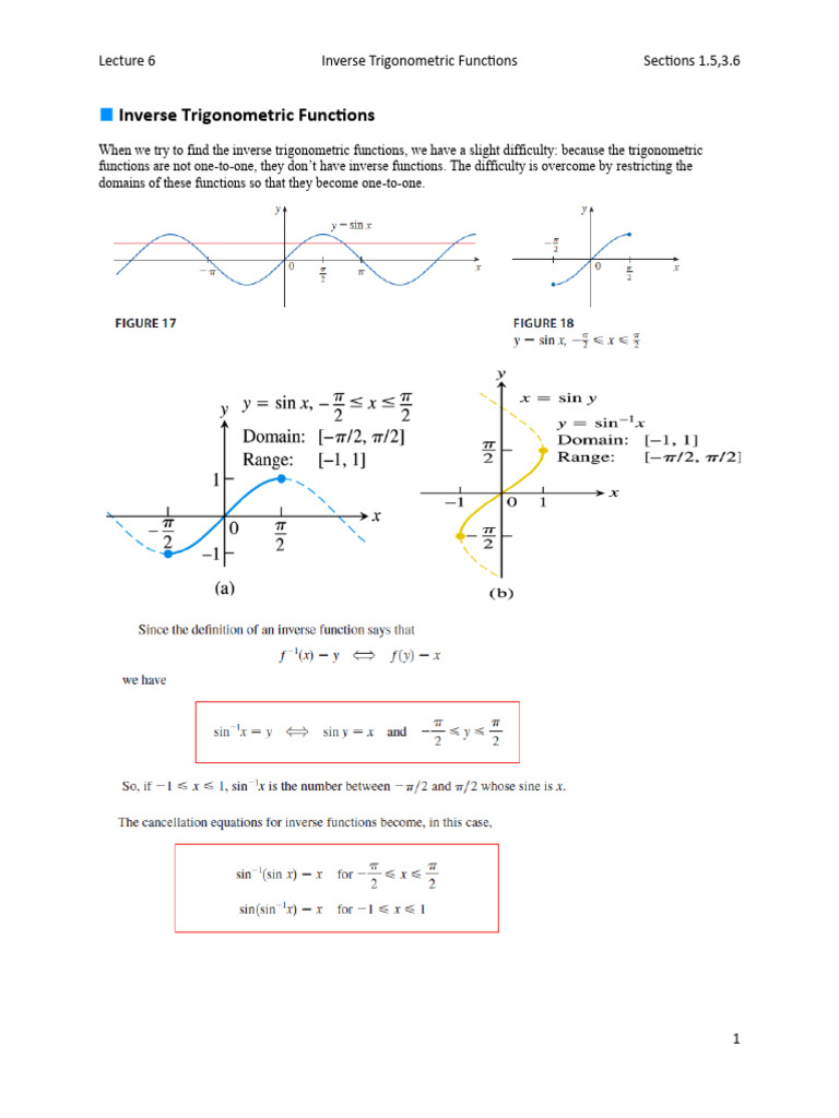 Lectures 6-7, More Functions | PDF | Trigonometric Functions | Euclidean Plane Geometry