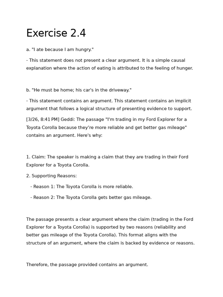 Analyzing Argument Structures in Texts | PDF | Argument | Reason
