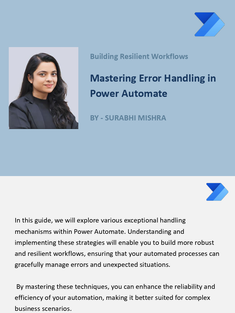 Power Automate Error Handling Guide | PDF | Control Flow | Information Technology
