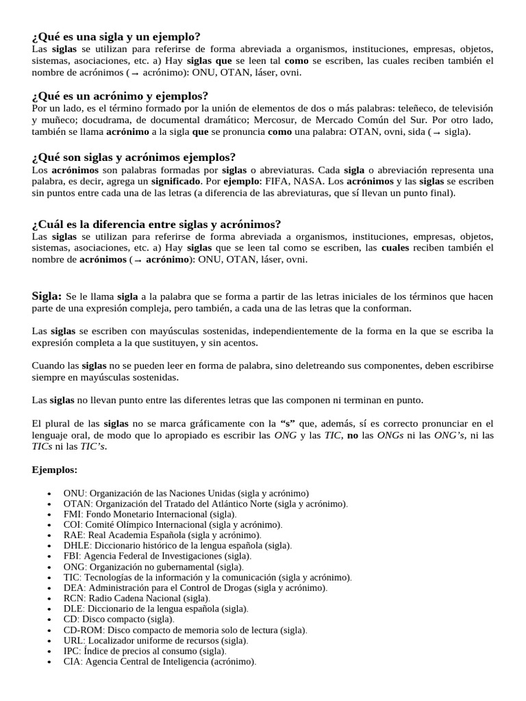 Siglas y Acrónimos | PDF | Acrónimo