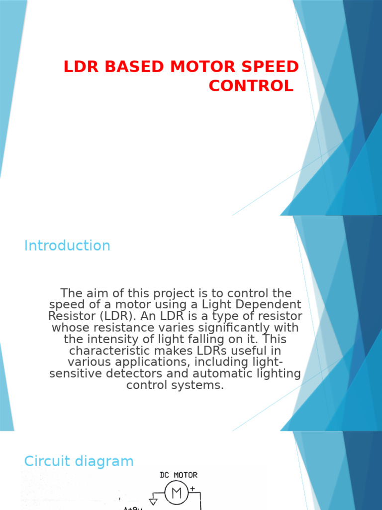 LDR Based Motor Speed Control | PDF | Rectifier | Capacitor
