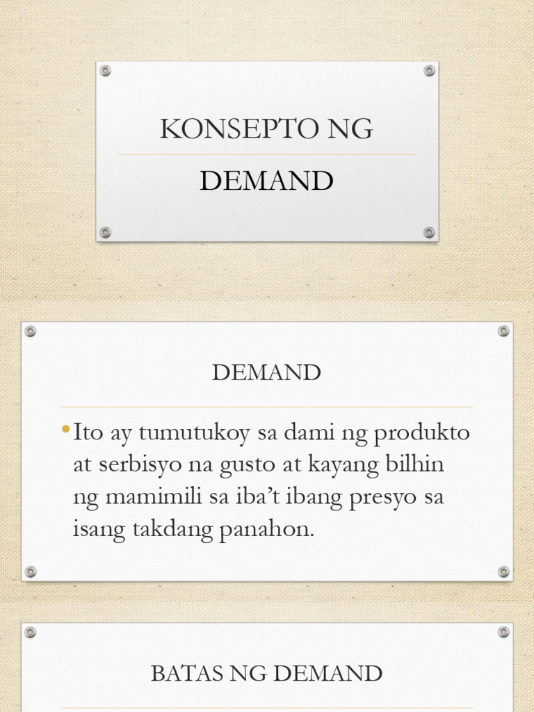 Konsepto NG Demand | PDF