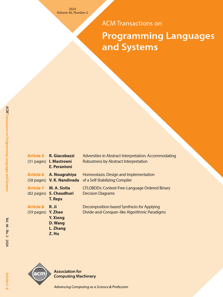 Programming Languages and Systems: ACM Transactions On | PDF ...