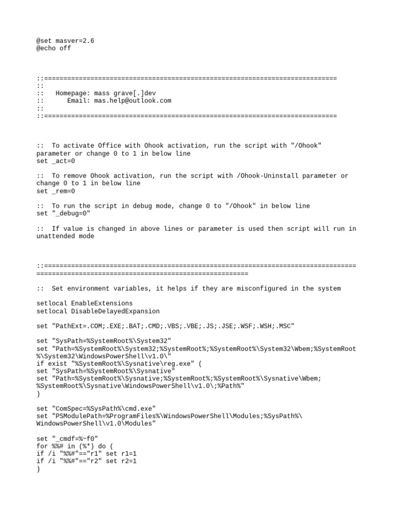 Ohook Activation Script | PDF | Windows Registry | Operating System Families