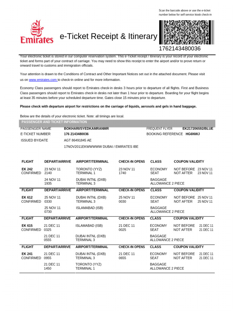 Plane Ticket Template 17 | PDF