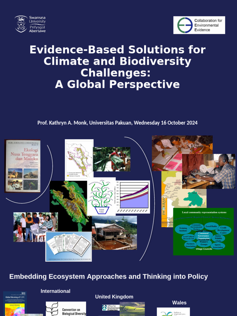 Evidence-Based Solutions For Climate and Biodiversity Challenges - A ...