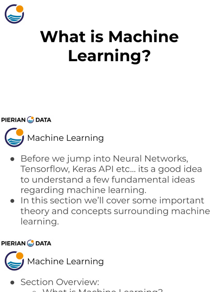 04 Machine Learning Overview | PDF | Machine Learning | Artificial Neural Network