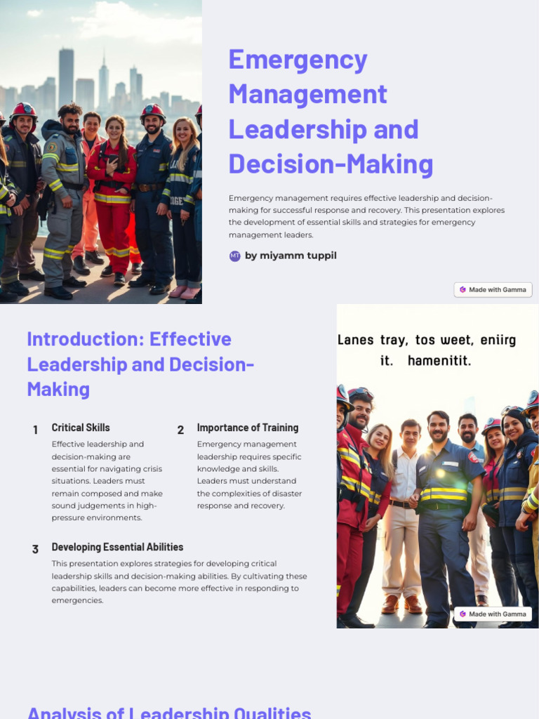 Emergency-Management-Leadership-and-Decision-Making | PDF | Leadership ...