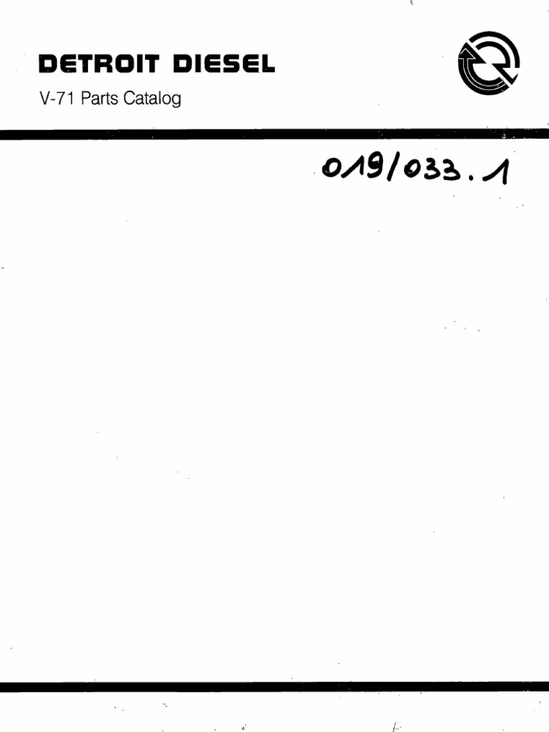 101 1033.1 Detroit Diesel Parts Catalog | PDF | Belt (Mechanical) | Pump