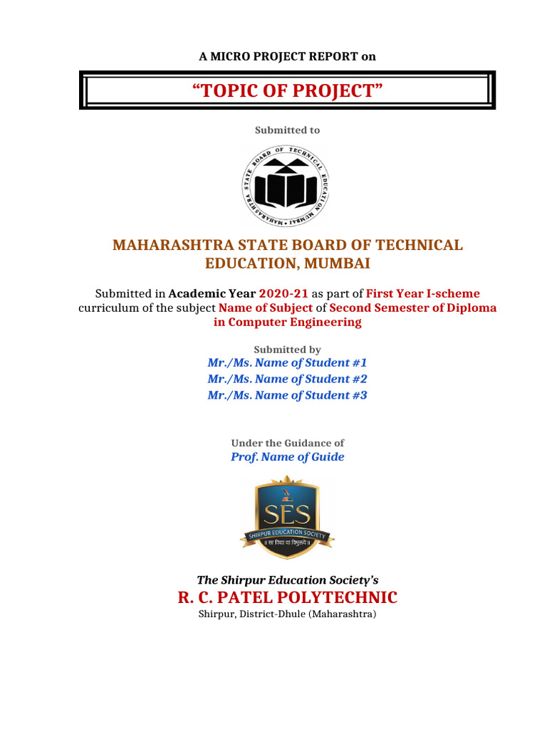 3_Project Report Cover | PDF