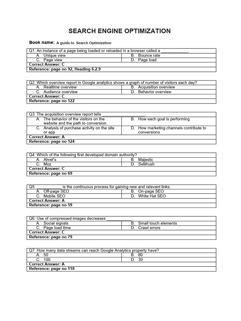 Search Engine Optimization: Book Name | PDF | Search Engine Optimization | Web Technology