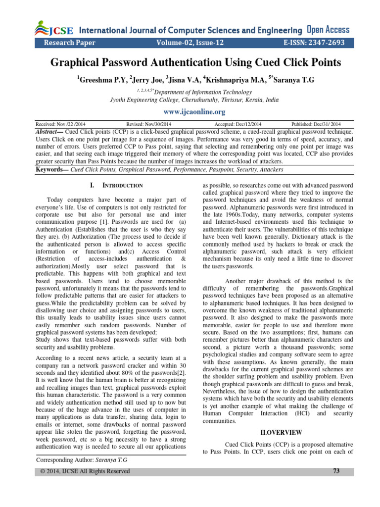 17-IJCSE-00661 | PDF | Password | User (Computing)