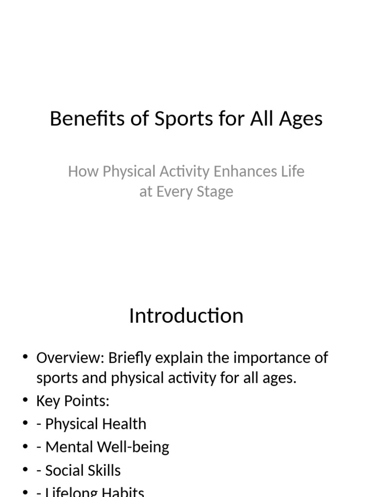 Benefits of Sports Across All Ages | PDF | Lifestyle
