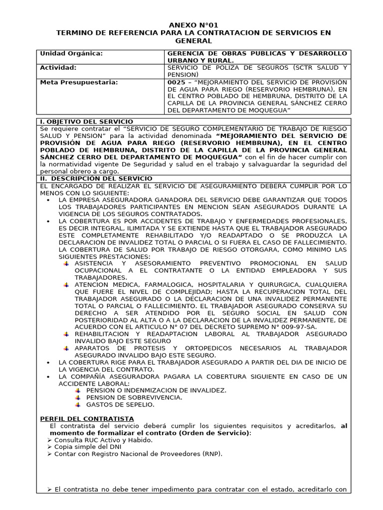 TDR Seguro SCRT | PDF | Seguro