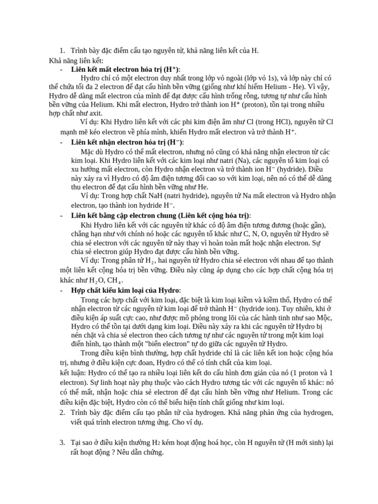 CÂU HỎI VÀ BÀI TẬP CHƯƠNG 1 hvc1 | PDF