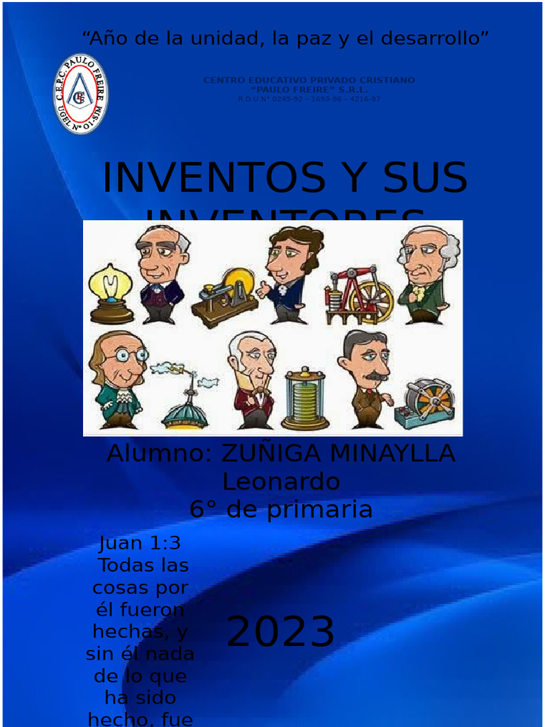 Inventos y sus Inventores: Historia y Curiosidades | PDF | Johannes ...