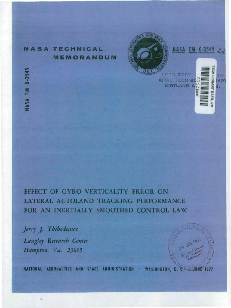 Gyro Vertical Error During Landing | PDF | Inertial Navigation System ...