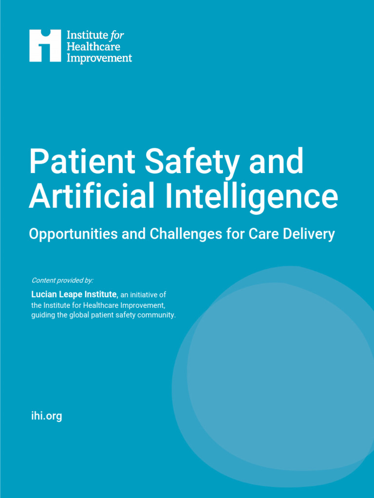 IHI_ Patient Safety and AI | PDF | Artificial Intelligence ...