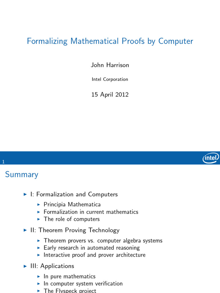 Formalizing Proofs Pdf Mathematical Proof Mathematics
