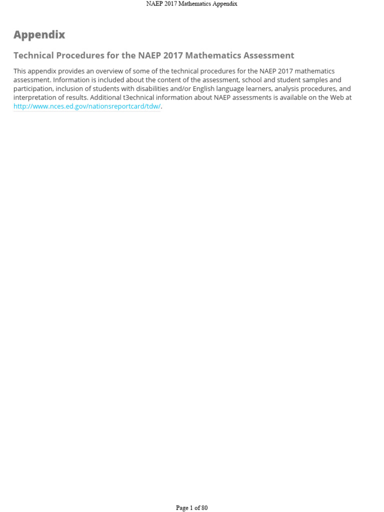 SRG MAT2017 Appendix | PDF | National Assessment Of Educational ...