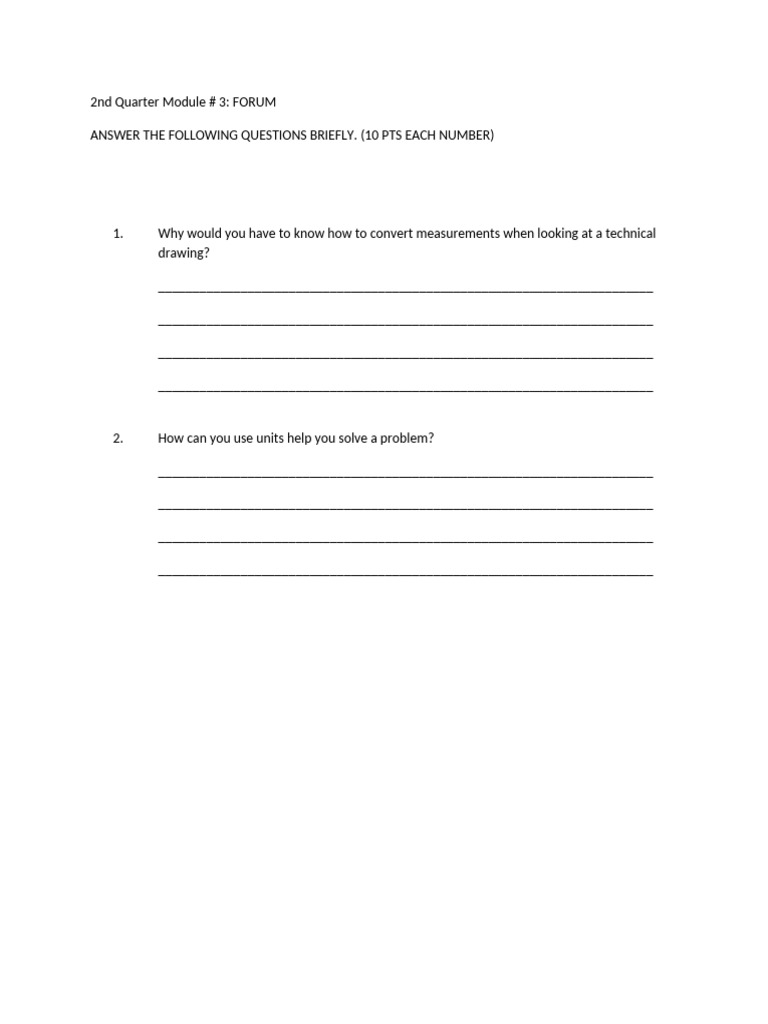 2nd Quarter Module. FORUM | PDF