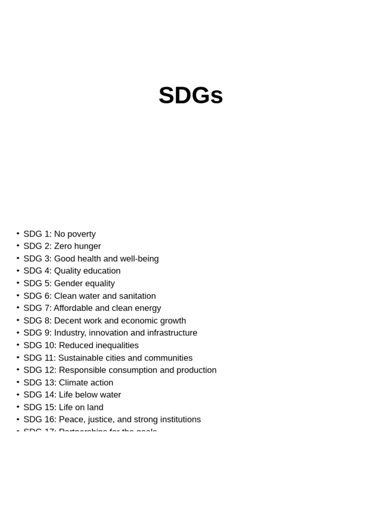 8 SDGs | PDF | Science & Mathematics