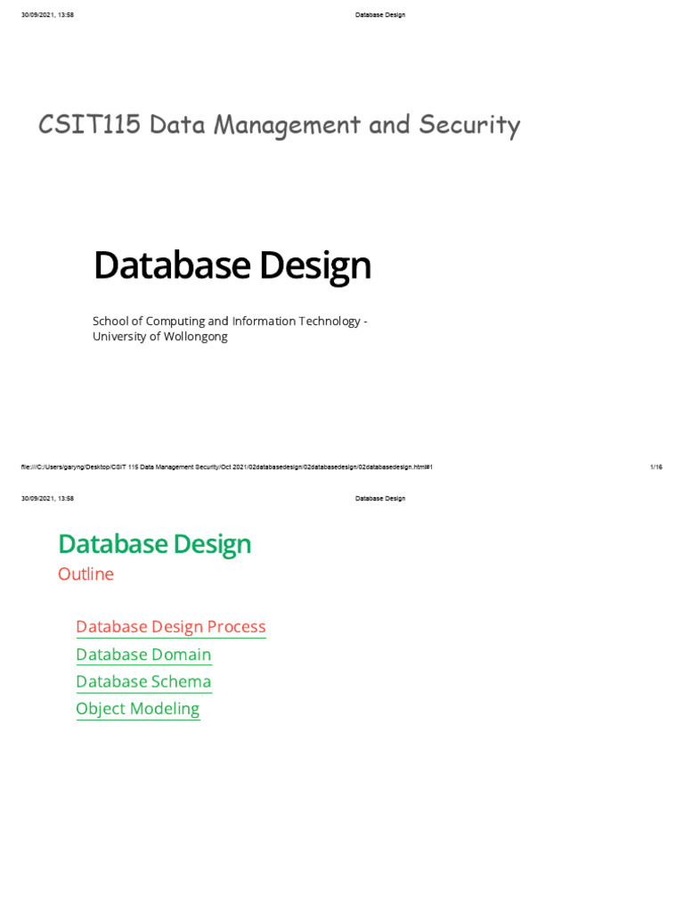 2_Database Design | PDF | Databases | Database Design