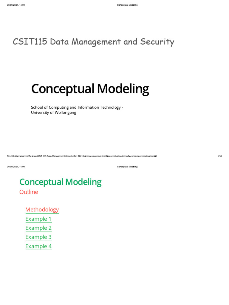 4_Conceptual Modeling | PDF | Conceptual Model | Information Science