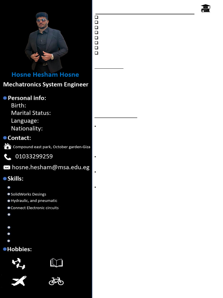 My_CV | PDF | Mechatronics | Computer Engineering