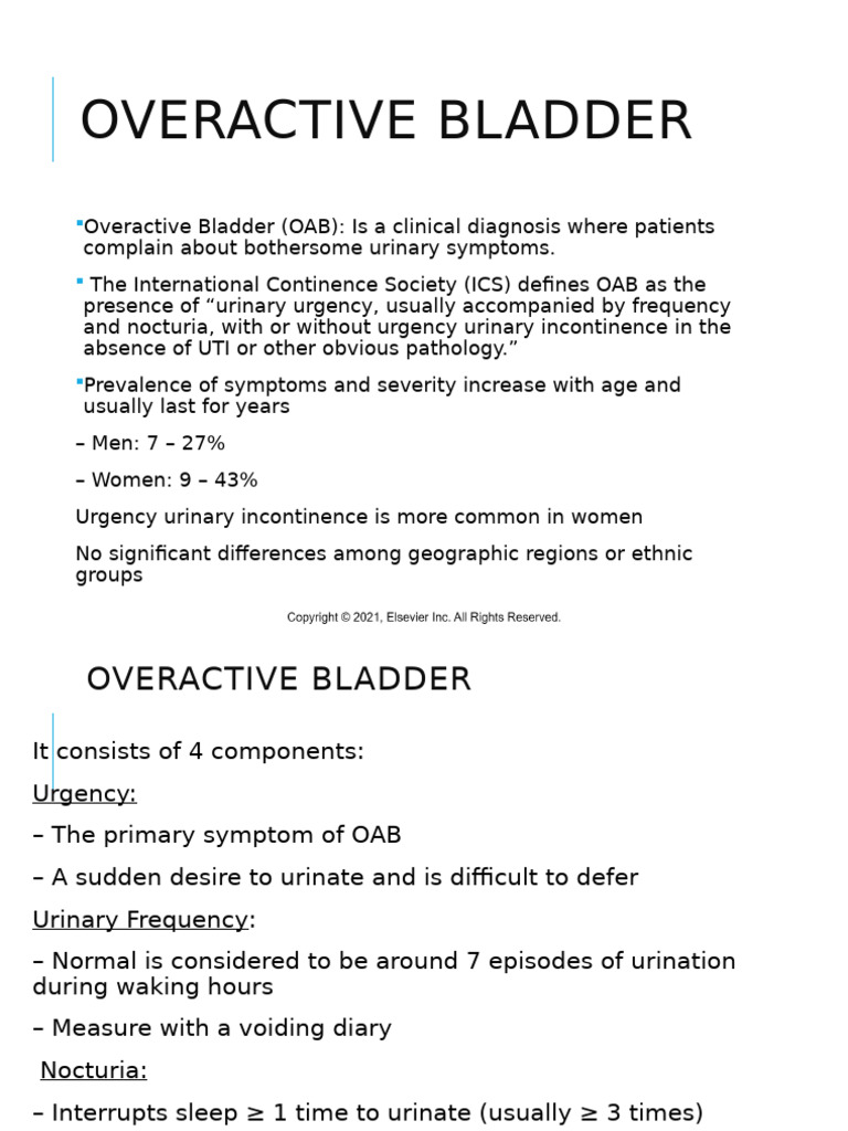 NRS 6441- Overactive Bladder Drugs | PDF | Urinary Incontinence ...