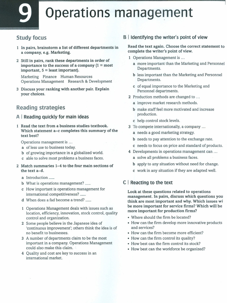 Operations Management | PDF