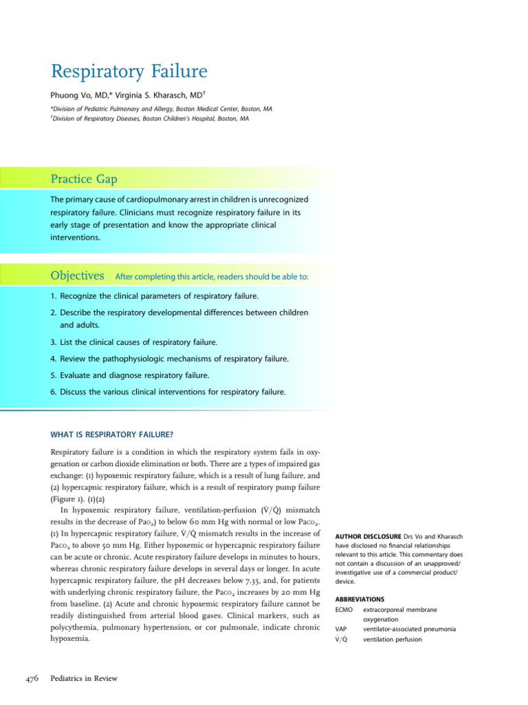 2014 Resp Failure PIR | PDF | Respiratory System | Respiratory Tract