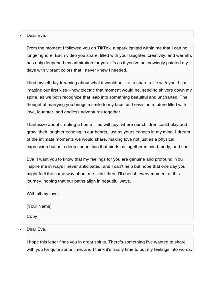 Dear Eva | PDF