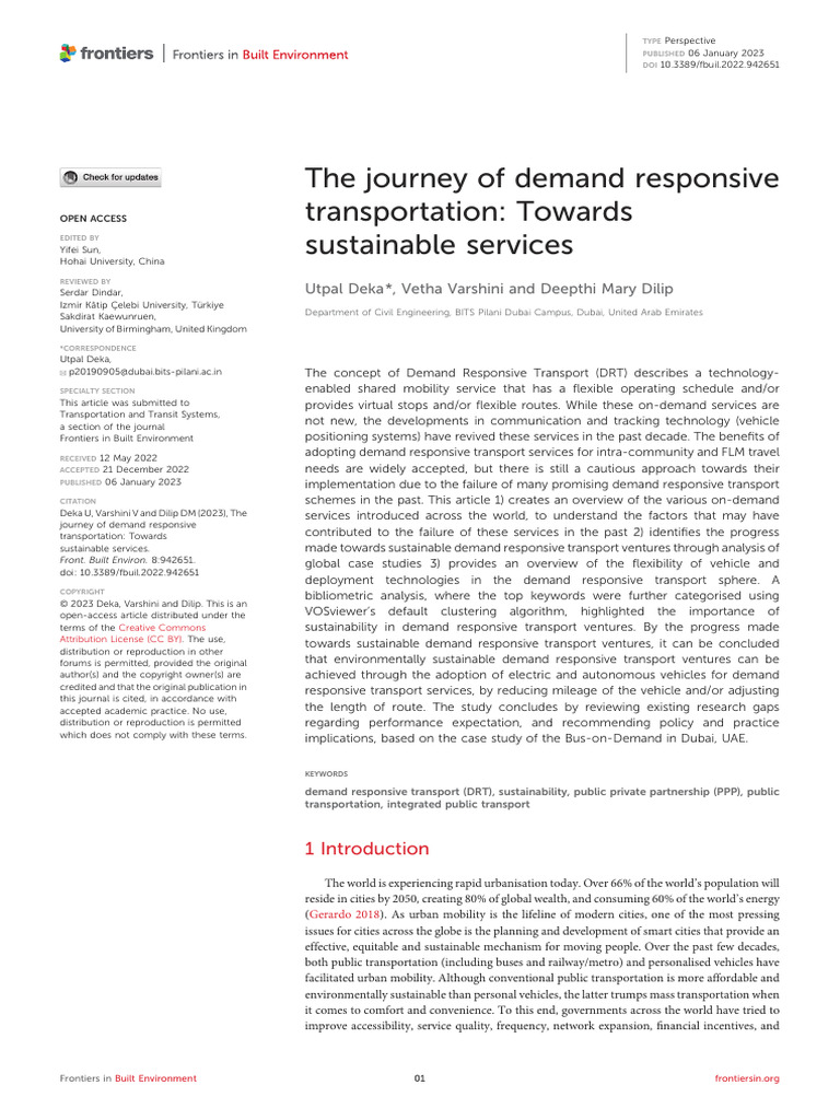 The Journey of Demand Responsive Transportation To | PDF | Public ...