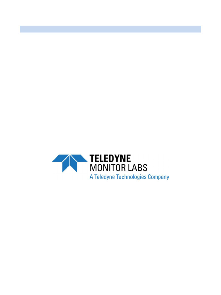 Teledyne T100H SO2 RevA | PDF | Valve | Pressure Measurement