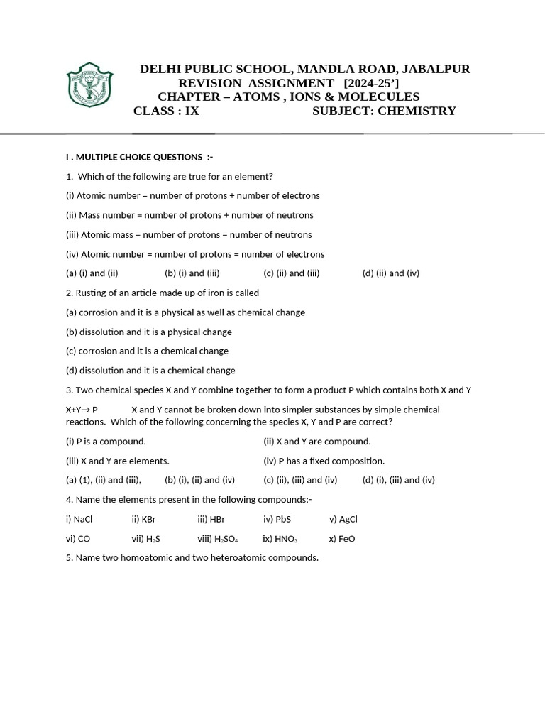 Assign Chem | PDF | Technology & Engineering