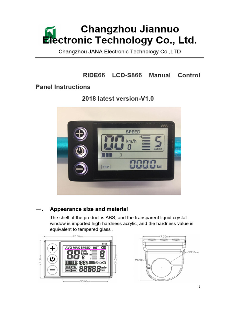 LCD S866 - Manual RIDE66 | PDF | Liquid Crystal Display | Gear