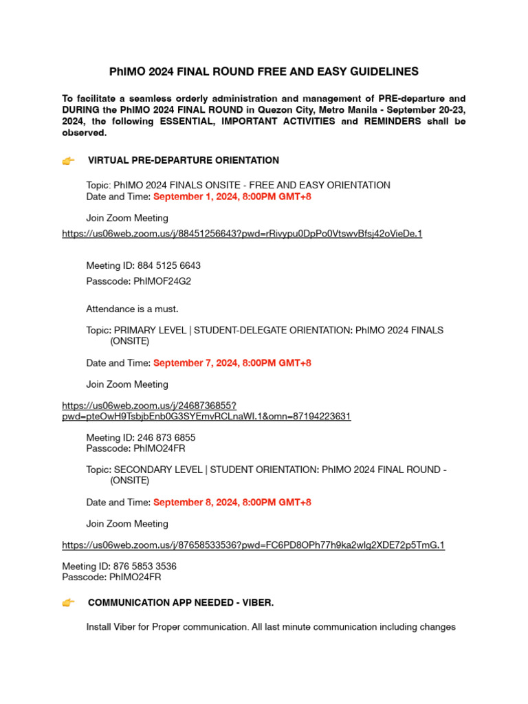 PhIMO 2024 GUIDELINES FREE AND EASY | PDF | Finance & Money Management