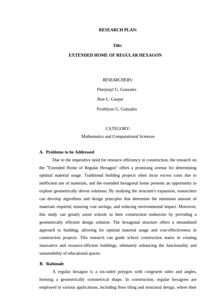 Research Plan Mathematics Investigatory Project | PDF | Area | Triangle