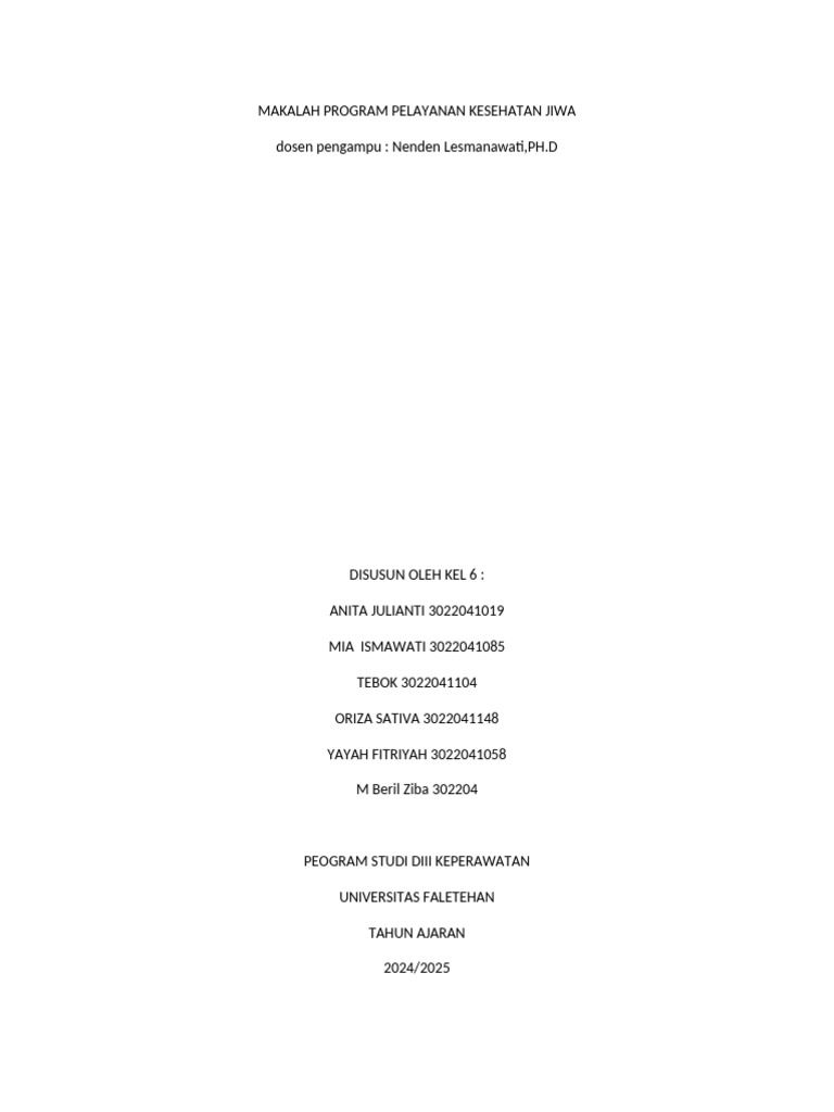 Salin-Kep - Keluarga Kel.6 | PDF