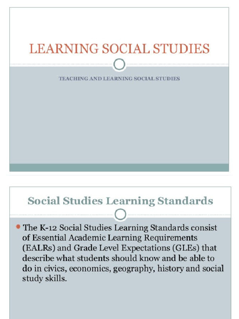 Learning Social Studies Lesson 3 | PDF
