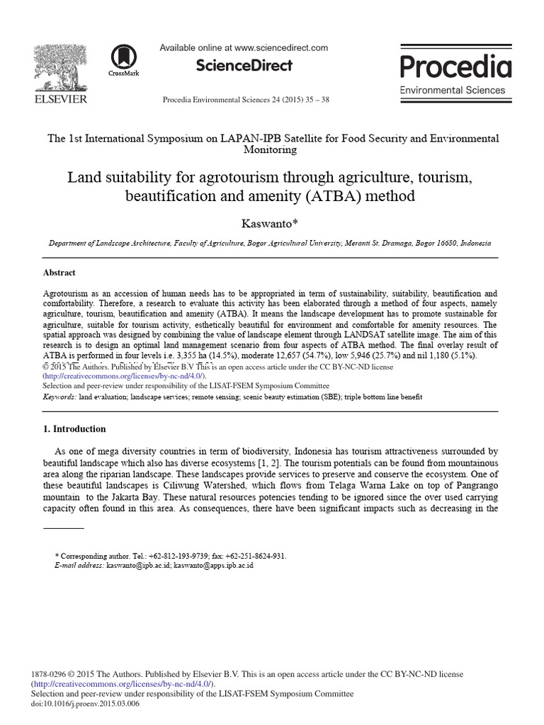 PEKARANGAN 1 s2.0 S1878029615000742 Main | PDF | Landscape | Earth Sciences