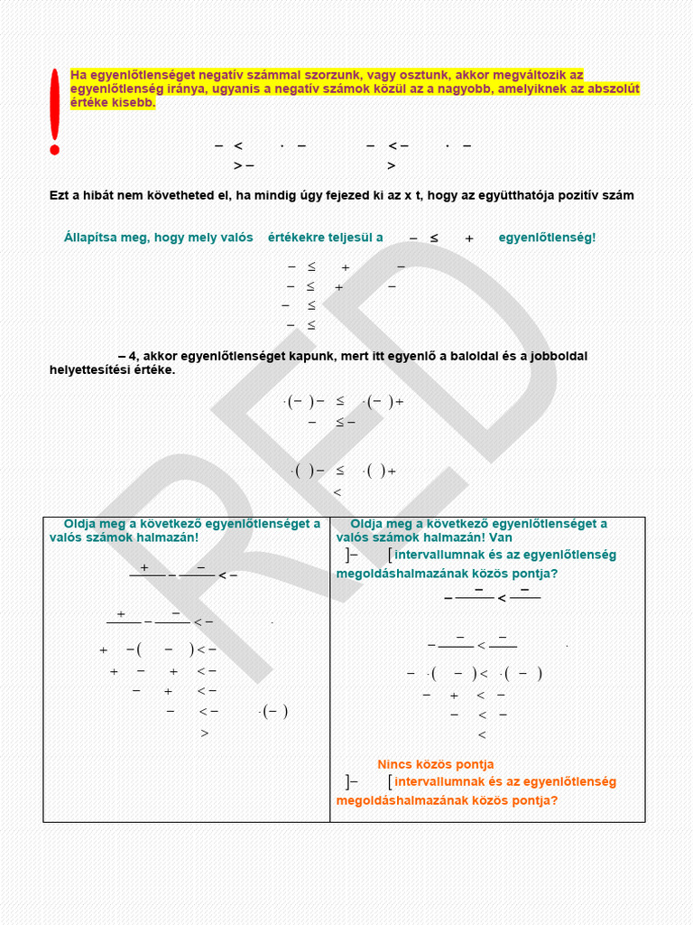 9 Elsf Egyism Alg Egyenltl | PDF